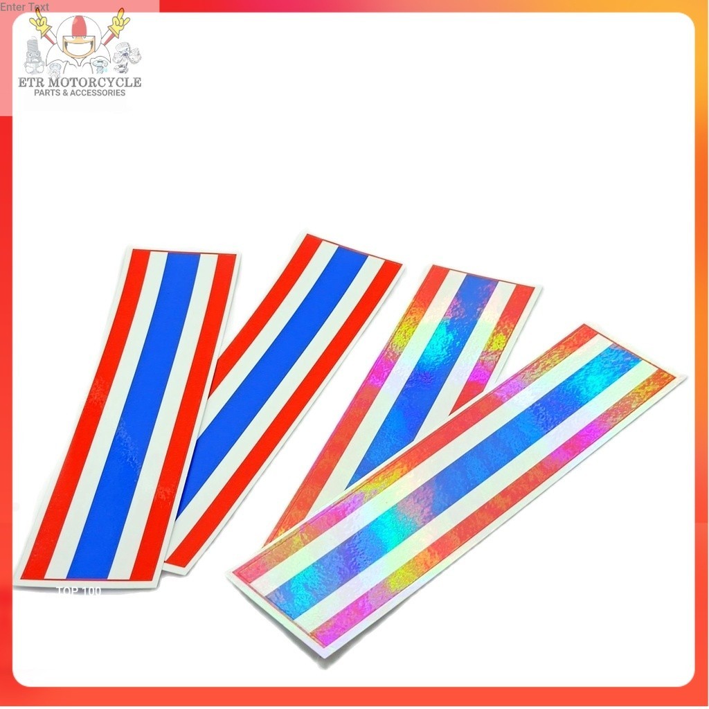 Thai Flag Front Shock Stickers - 2-Piece Set - Thai Concept Motorcycle ...