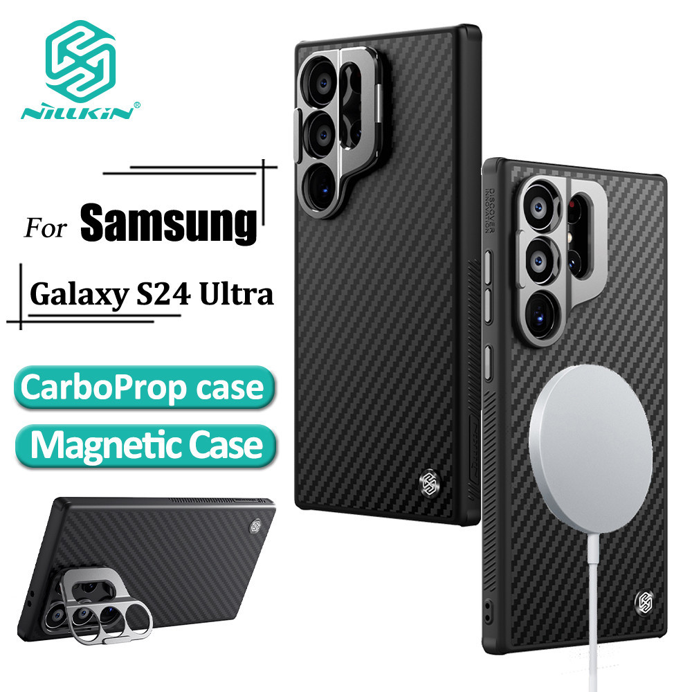 Nillkin CarboProp Case For Samsung Galaxy S24 Ultra Aramid Fiber+TPU Magnetic Case Shockproof ...