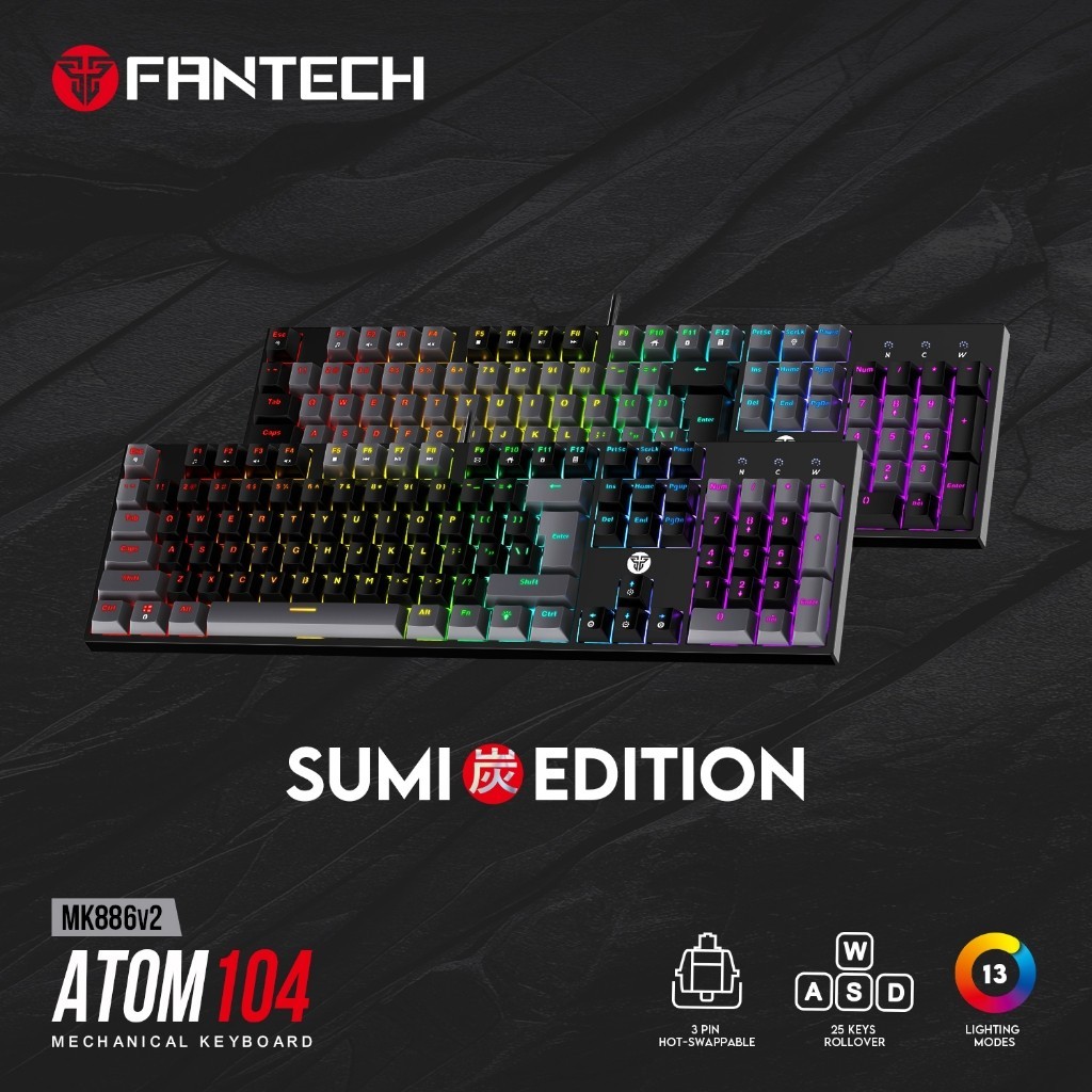 Fantech ATOM 104 MK886V2 SUMI EDITION Wired Mechanical RGB Gaming Keyboard (SHOPEE BZT) | Shopee ...