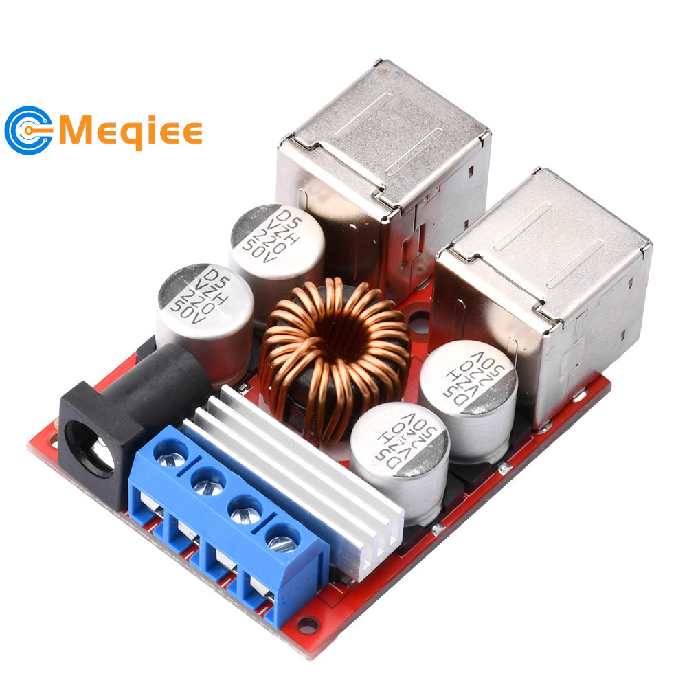 8V-35V to 5V 8A DC-DC buck conversion module 4-port USB car charging power buck module | Shopee ...