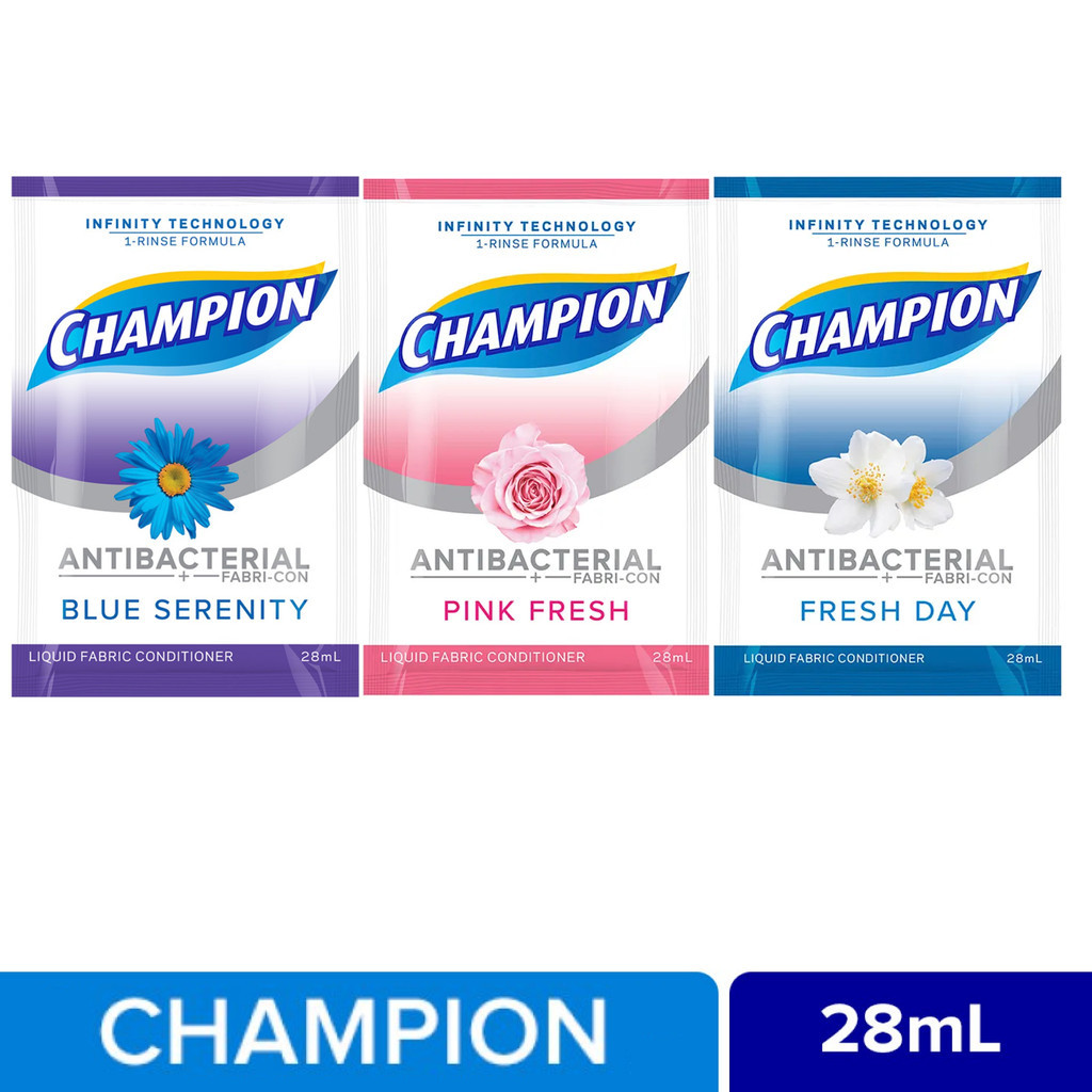 Champion Fabric Conditioner 28ml (Blue Serenity , Pink Fresh, Fresh Day ...