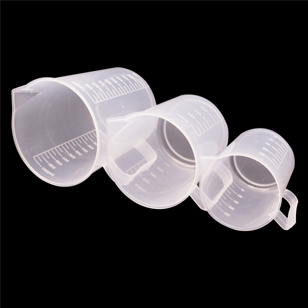 250ml/500ml/1000ml plastic beaker with handle Clear Plastic Measuring ...