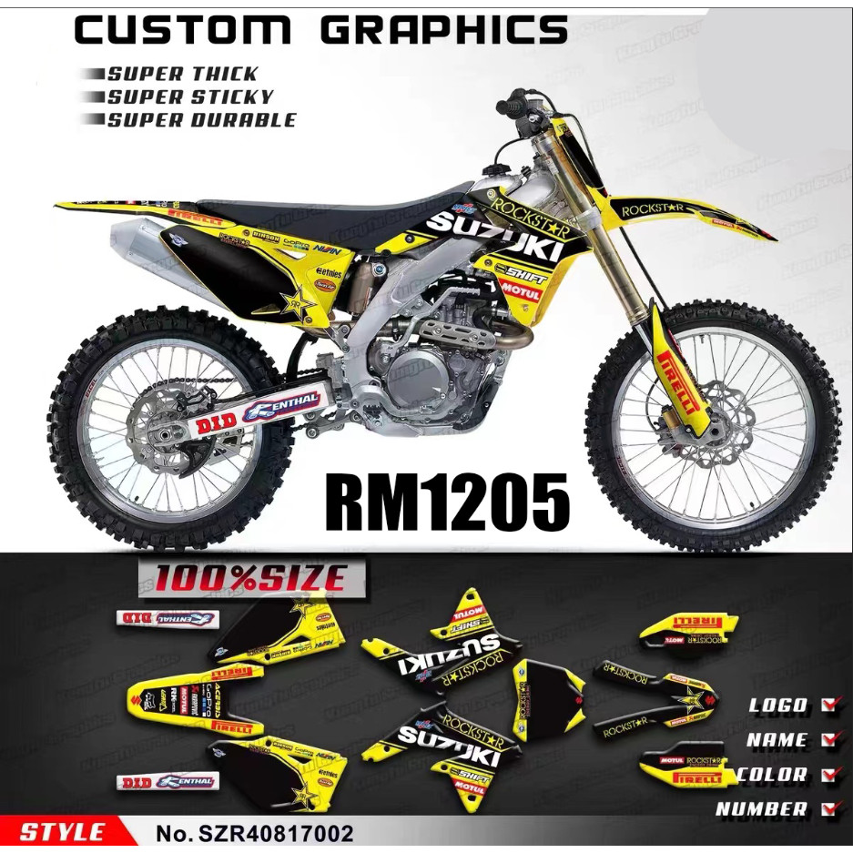 Graphics Stickers Decals Deco Full Kit For Suzuki RMZ250 RMZ 250 2010 ...