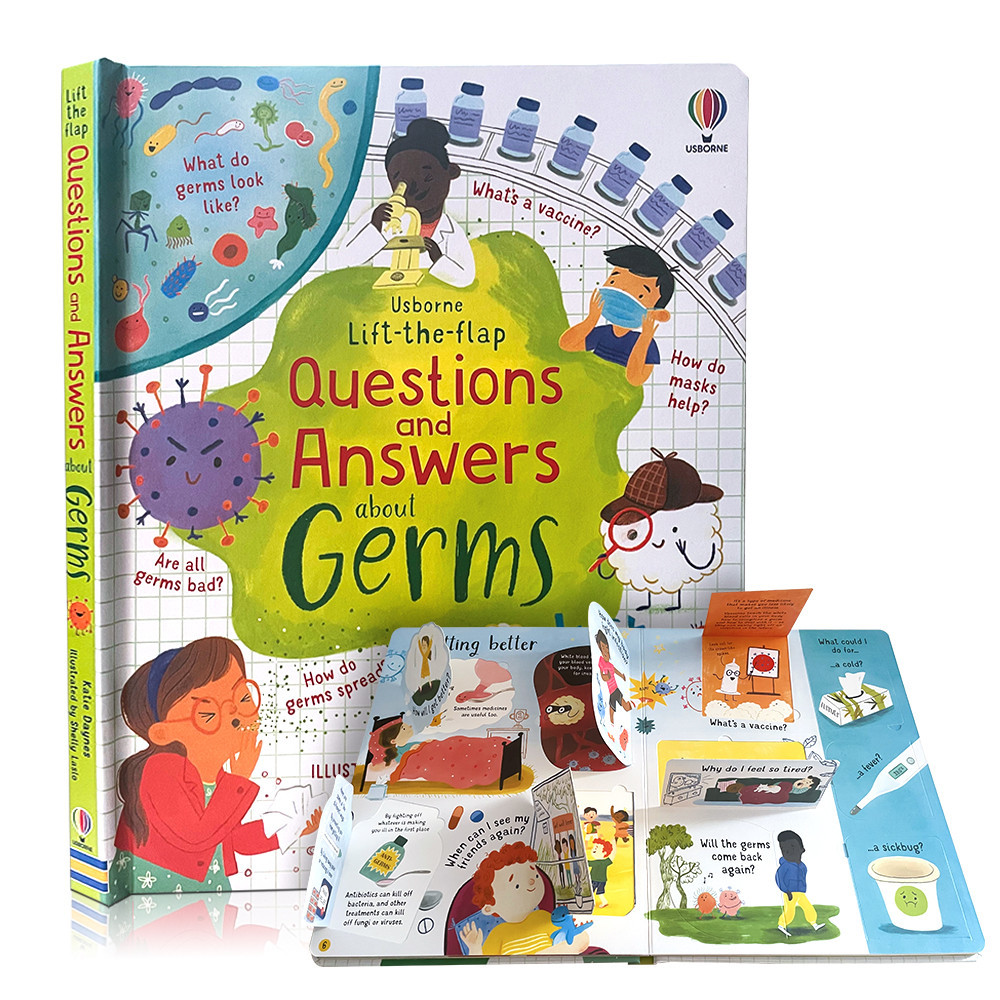Usborne Questions & Answers about Germs Science Popularization Book for ...