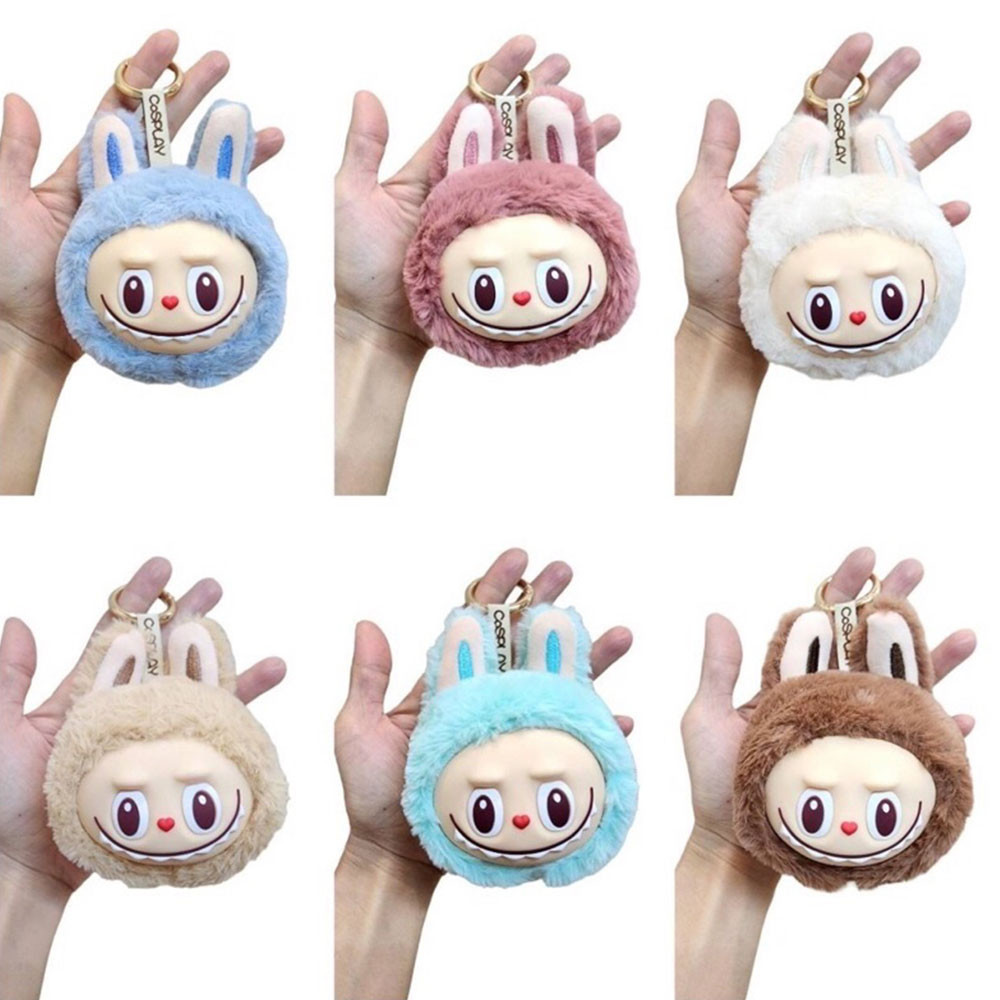 LABUBU Keychain Plush Doll Keychain Decorative Pendant, Cute Cartoon ...