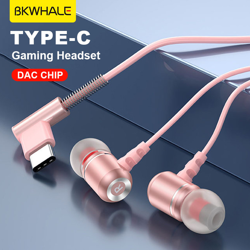 BKWHALE Type-C earphone in ear DAC mini subwoofer TP20 wired headset ...