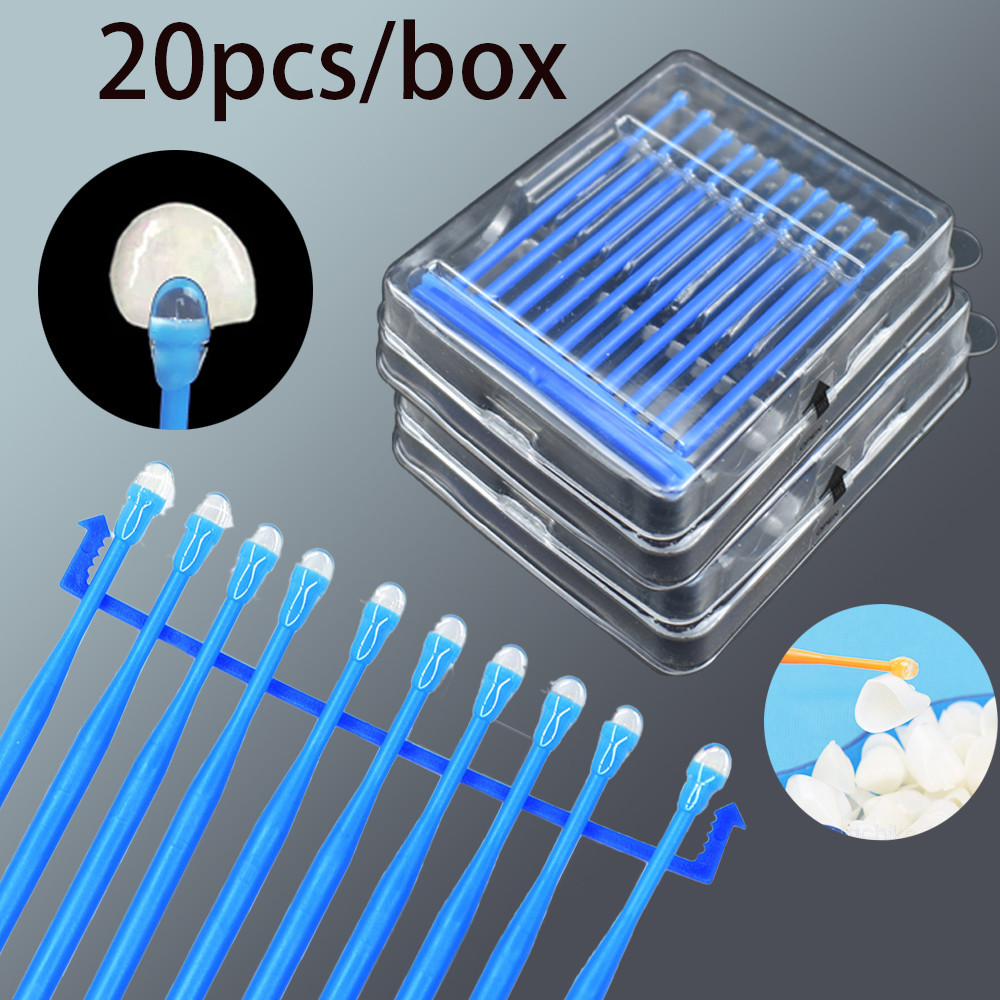 20pcs/box Dental Applicator Sticks Adhesive Tip for Tooth Crown ...