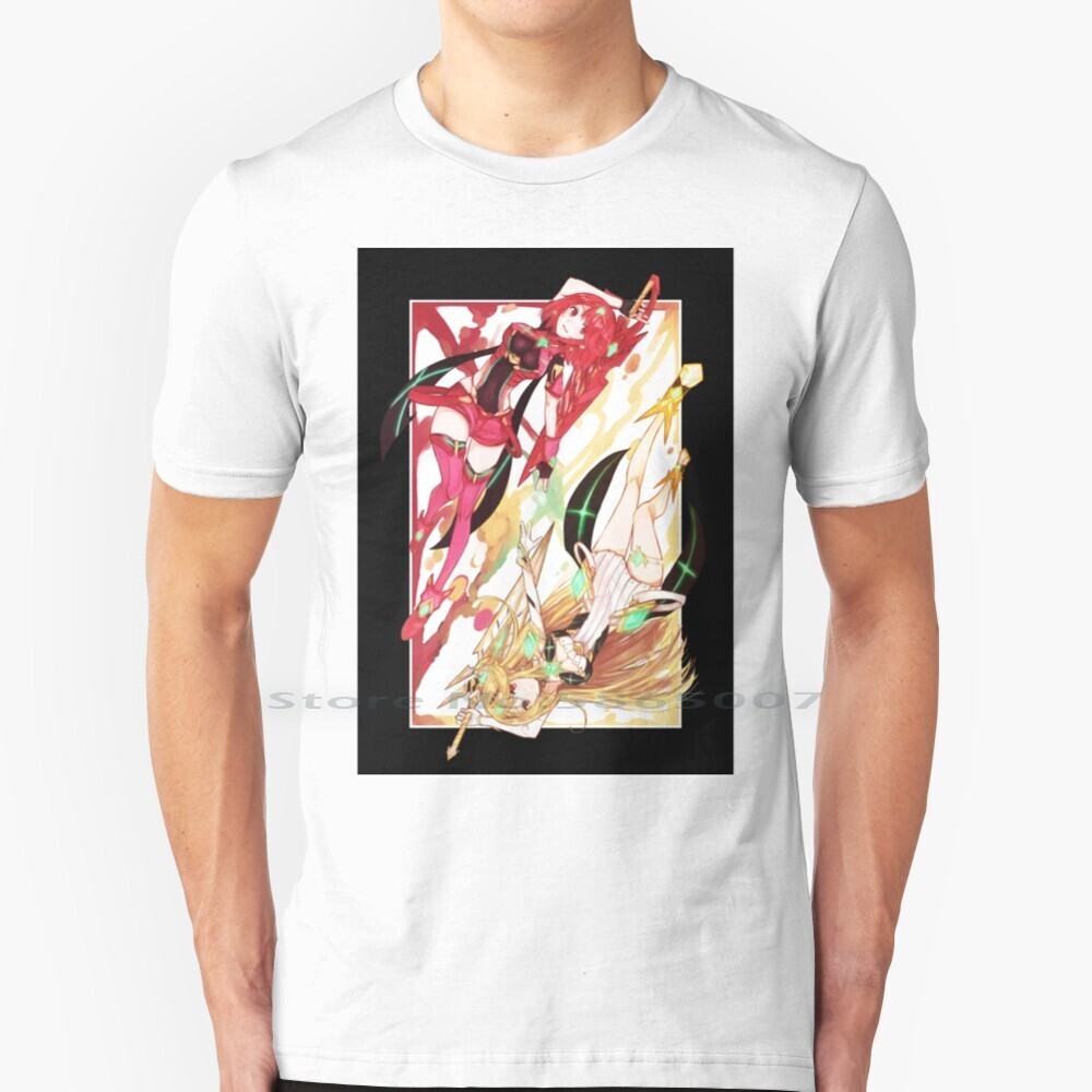 Xenoblade 2 Pyra And Mythra T Shirt 100 Cotton Xenoblade 2 Xenoblade2