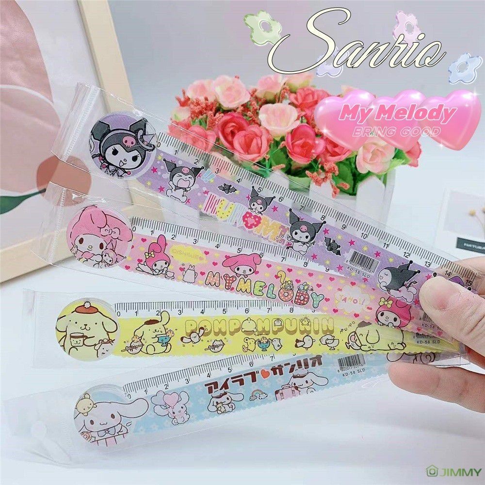 Sanrio Wave Ruler Kuromi Mymelody Ruler Collection Cute Cartoon 15cm ...