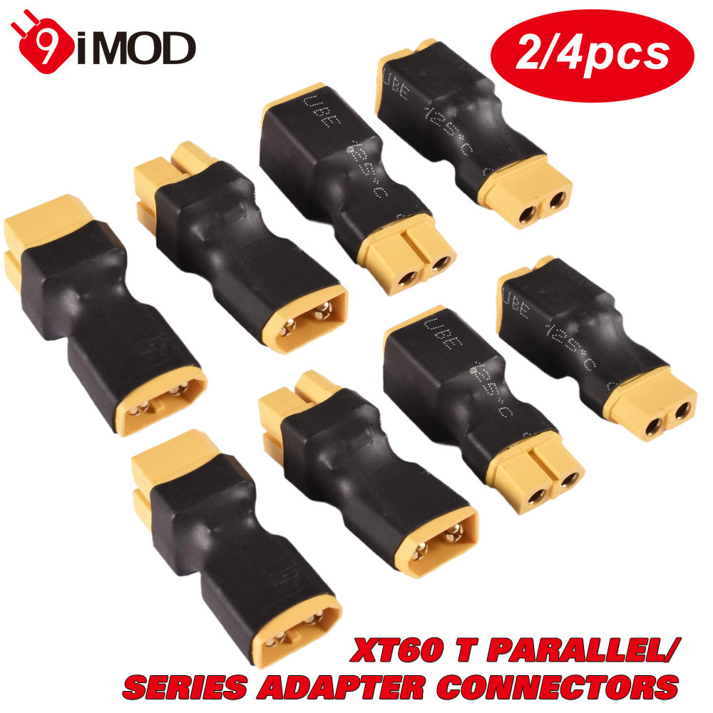 XT60 T Parallel/Series Adapter Connectors from 9IMOD No Wire 1 Female to 2 Male/1 Male to 2 ...