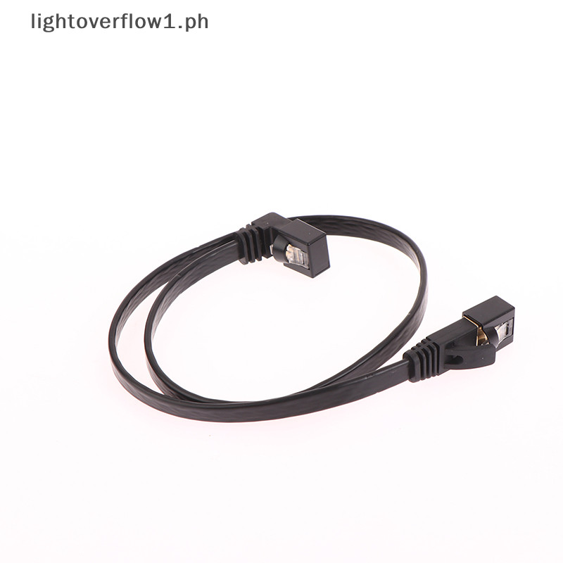 [Lightoverflow] Cat7 Ethernet Cable RJ45 90 Degree Angled Flat SSTP Up ...