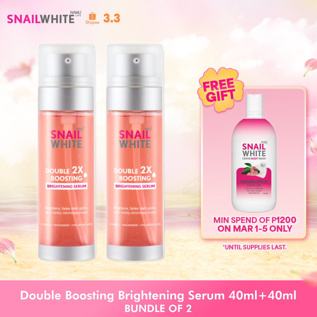 SNAILWHITE Double Boosting Brightening Serum 40+40ml Bundle of 2 | Shopee Philippines
