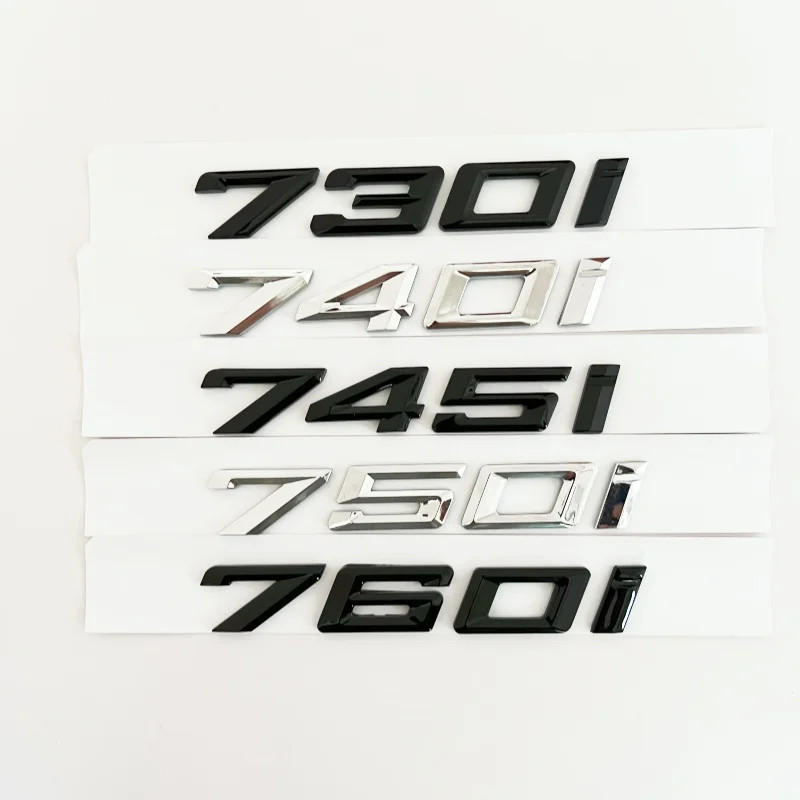 New Font Numbers Letters 730i 740i 745i 750i 760i Top ABS Emblem for ...
