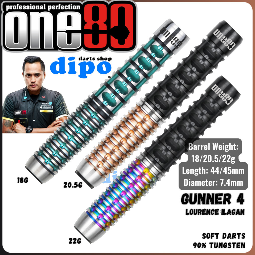 ONE80 GUNNER 4 (Lourence Ilagan model) - ONE80 Soft Darts | Shopee Philippines