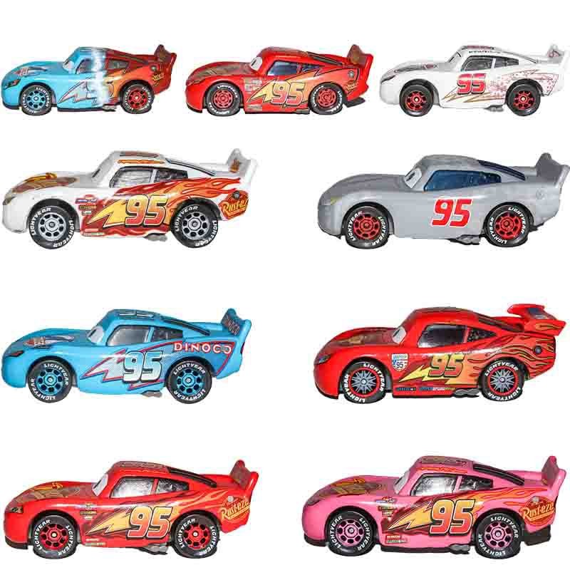 Disney Pixar Cars 2 3 Lightning McQueen Dinosaur Colorful Double-Sided ...