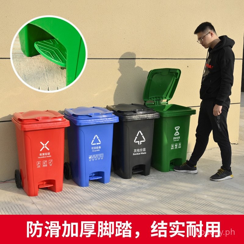 Large Capacity Trash Can for Waste Sorting, Commercial Kitchen Food ...