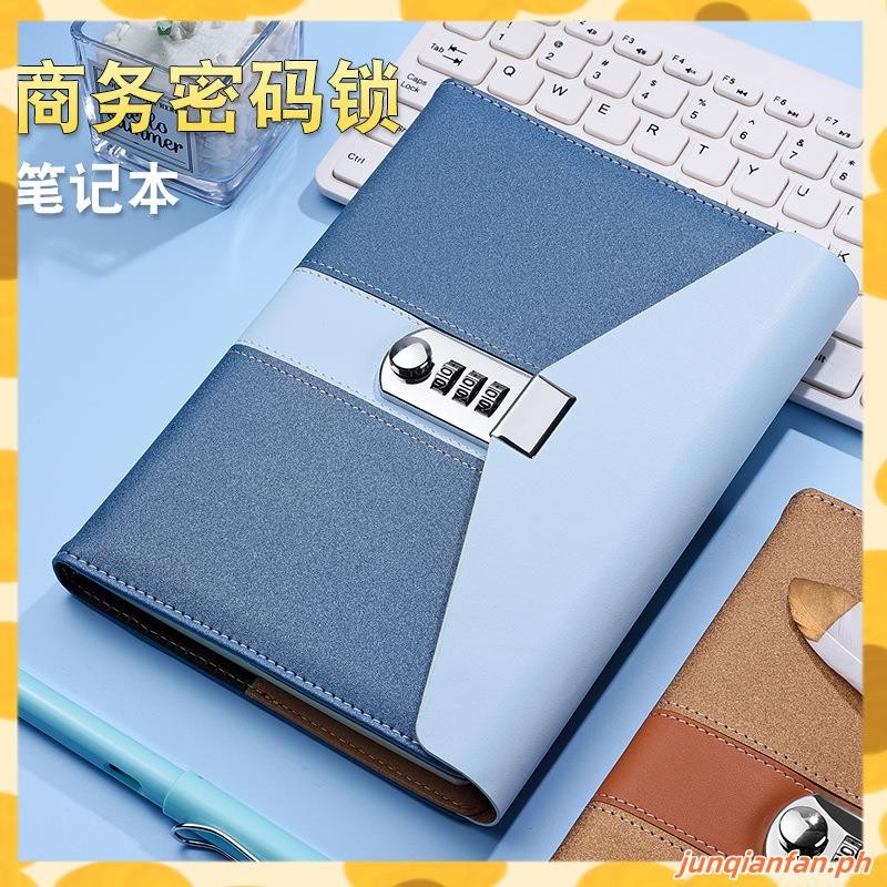 A5 Password Notebook Secret Diary with Lock PU Cute Notebook for Girls ...