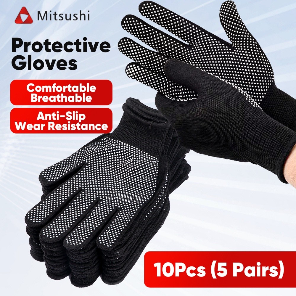 Mitsushi 5 Pairs Makapal Na Pares Ng Rubber Gloves Thick Construction ...