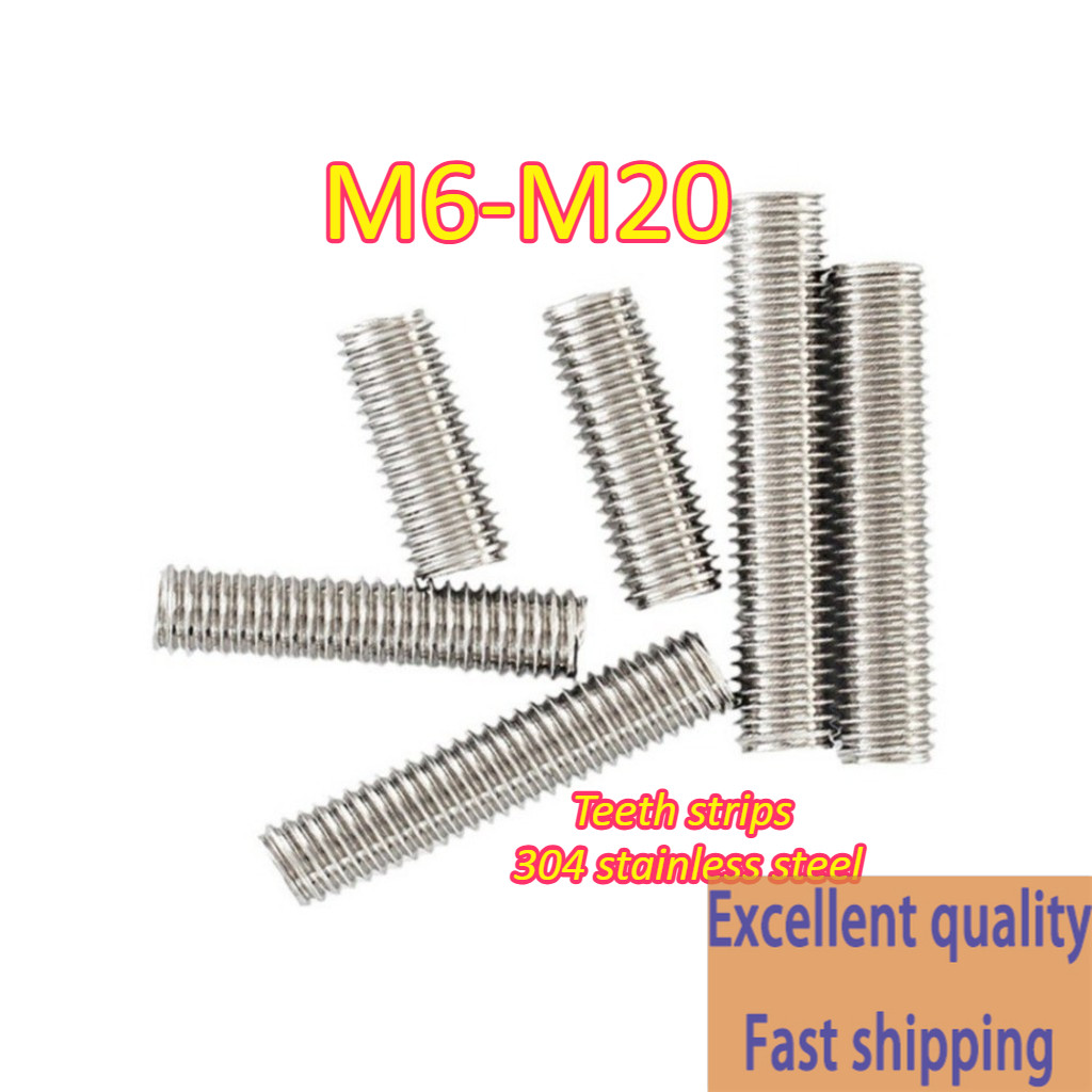 304 Stainless Steel Fine Thread Rod M6-M20 | Shopee Philippines