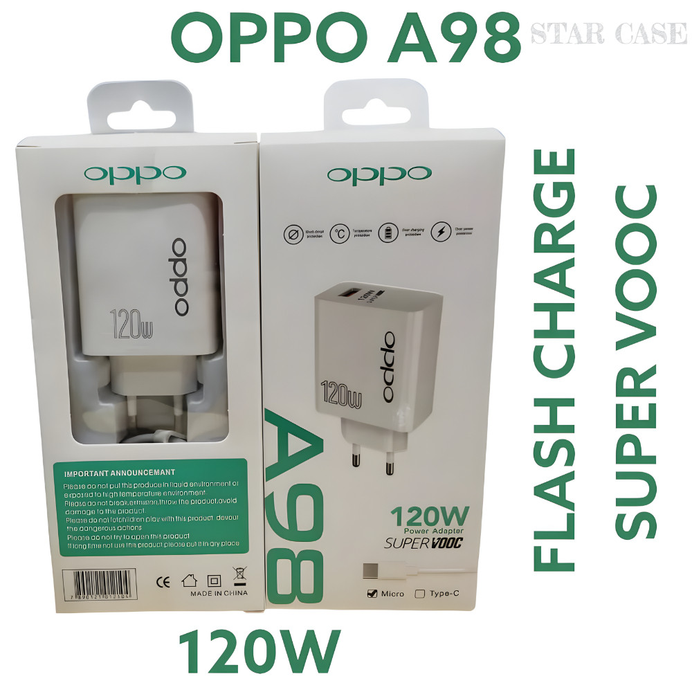 Star CASE - Charger A98 5G VOOC Super Fast Charging 120W Micro & Type C ...