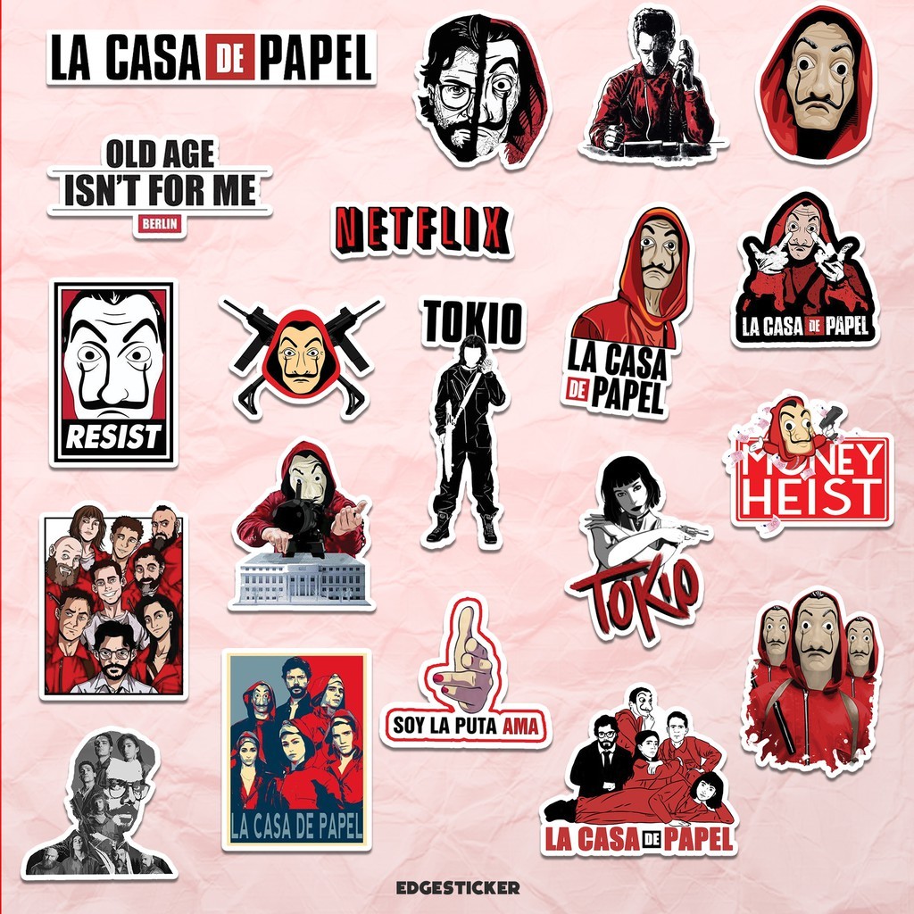 Money Heist Aesthetic Sticker Tumblr Laptop Sticker | Shopee Philippines