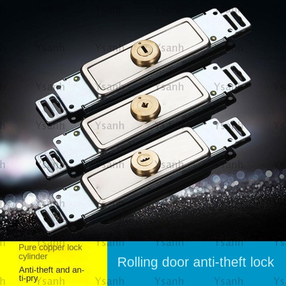 YSANH Roller Shutter Door Lock, with Key Hardware Roll Gate Lock, Cross ...