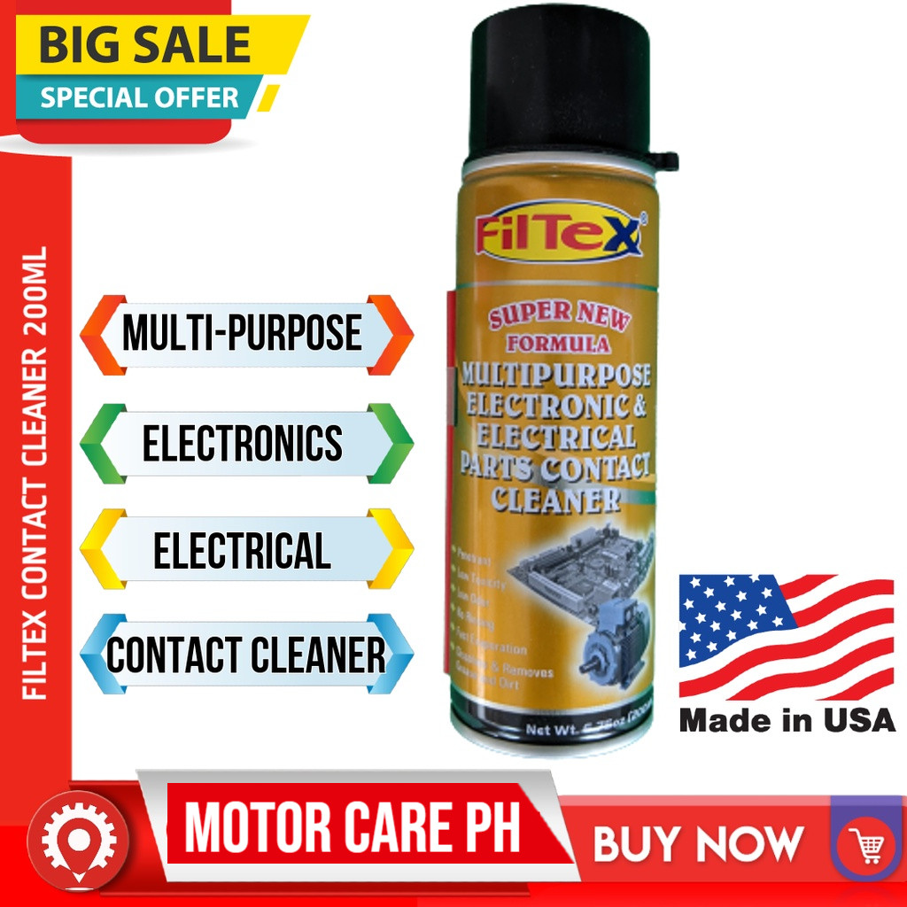 FILTEX Contact Cleaner Electronics and Electrical Parts 200ml | Shopee ...