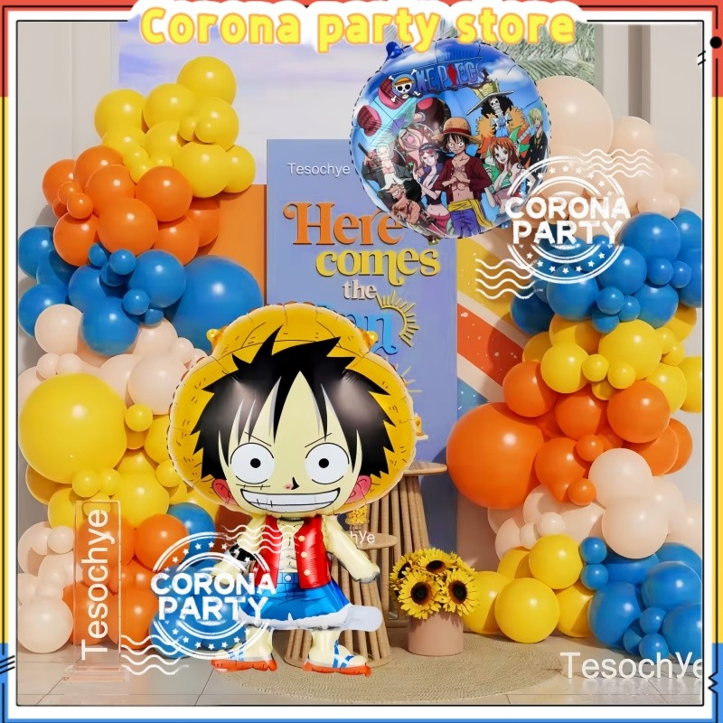 One Piece D.Luffy Foil Balloon Gold Number Balloons Kids Happy Birthday ...