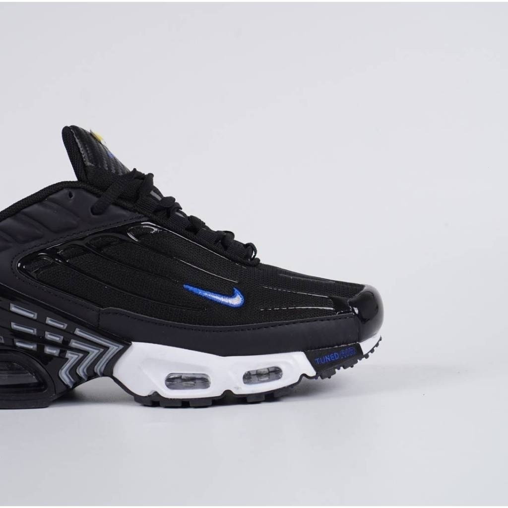 คุณภาพสูง Air Max Plus 3 Royal Silver original full tag barcode Nike ...