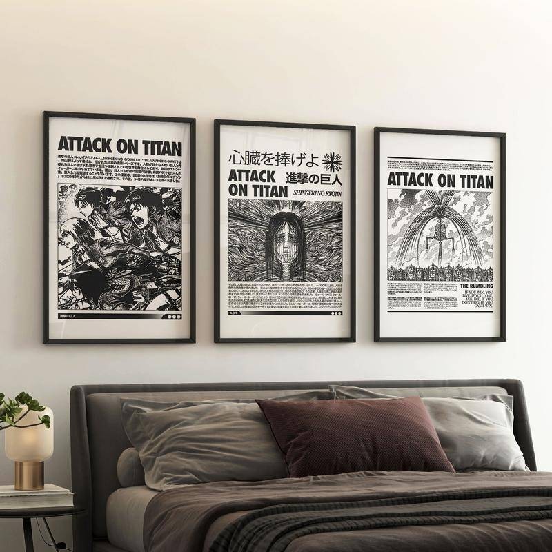 Attack on Titan Canvas Prints Posters | Attack on Titan Art Anime Wall ...