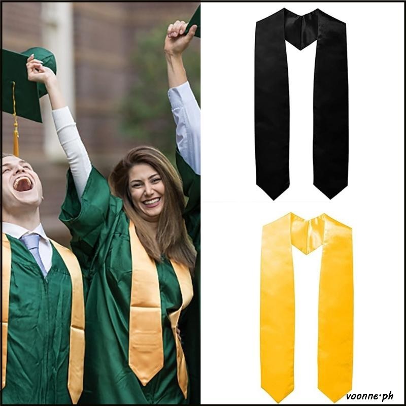 Voonne Plain Soft Fabric Graduation Stole Happy Graduation Party ...