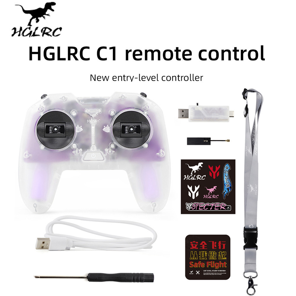 HGLRC C1 Remote Controller Built-in 500mW ELRS 2.4G TX Module with ...