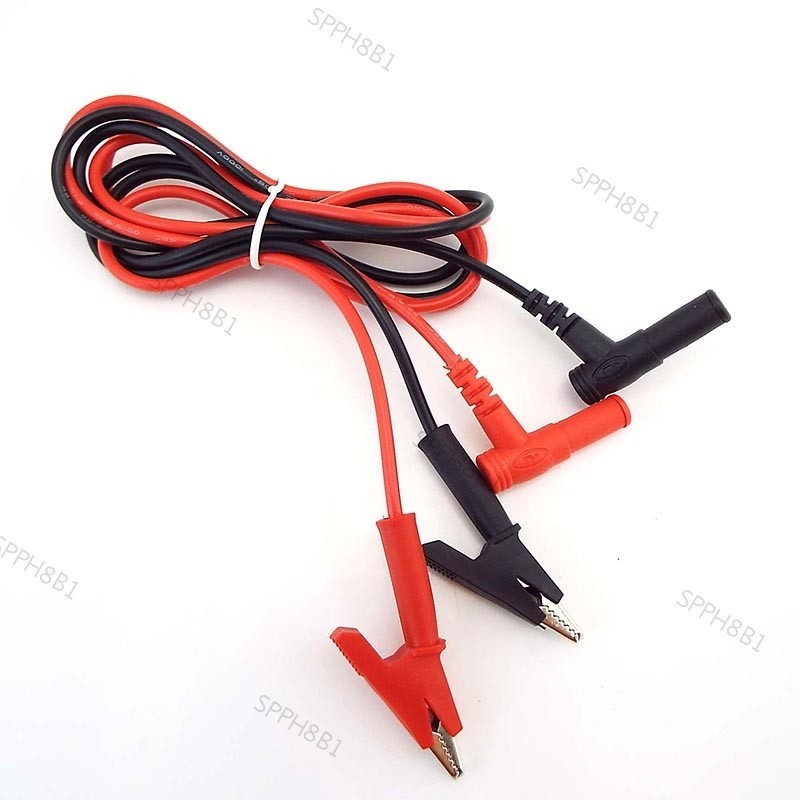 Dual Head 20A Alligator Crocodile Clip To 4Mm Banana Probe Test Lead ...