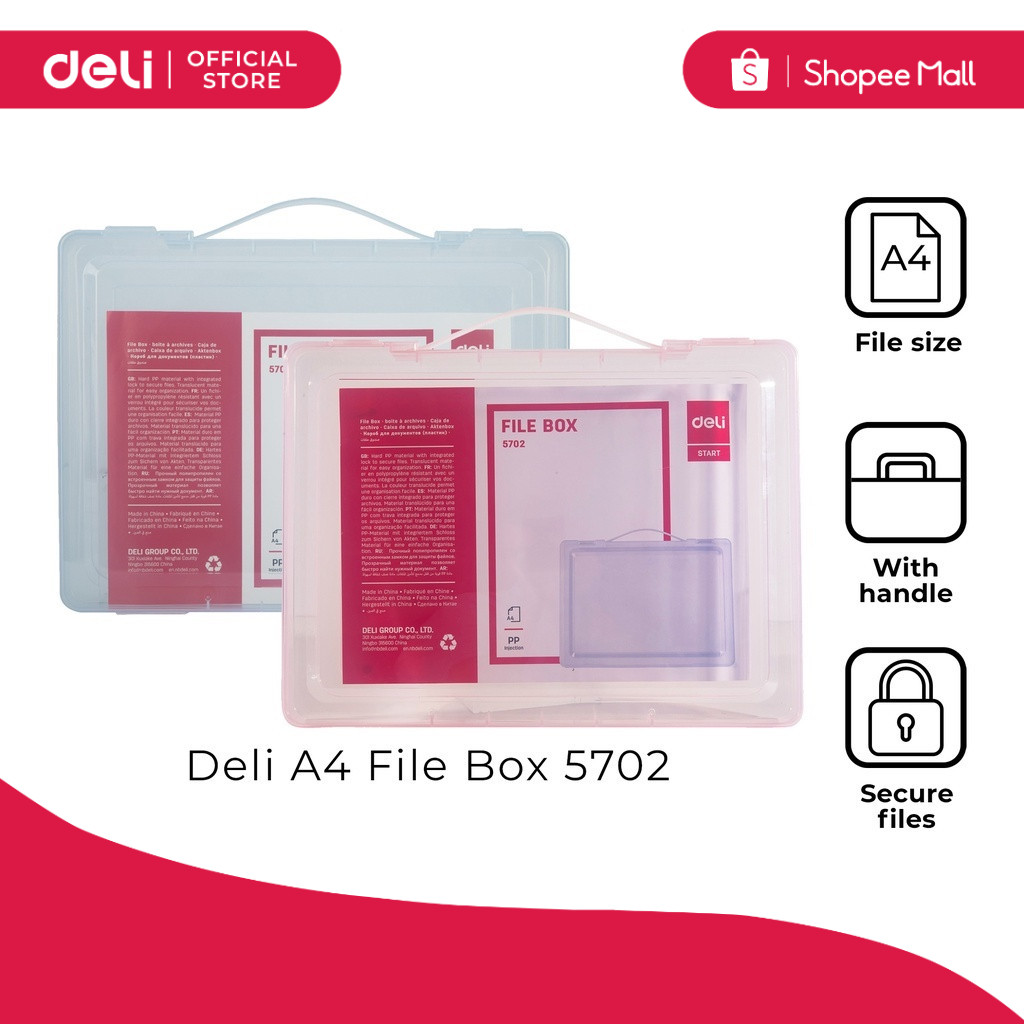 Deli 5702 File Organizer- A4 File Box or File Case (1PC) [75215702 ...