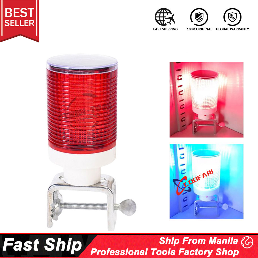 Solar LED warning light Flash Indicator Lamp Traffic Tower Beacon ...