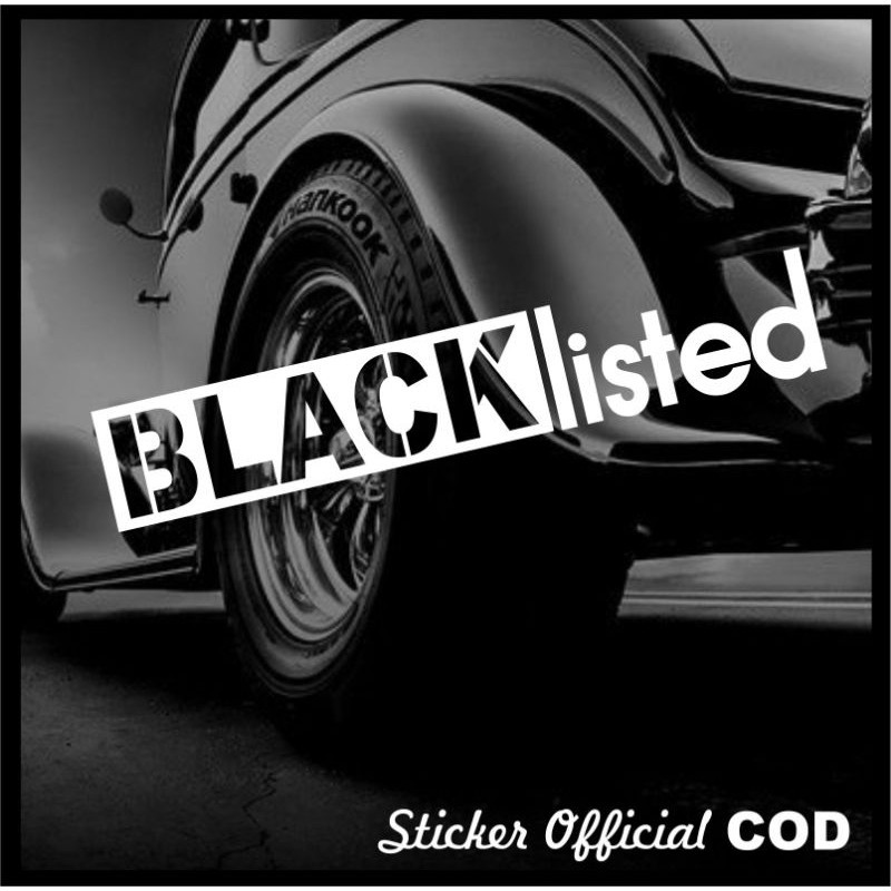 Blacklisted Sticker for Motorcycle and Car Decals Vinyl | Shopee ...