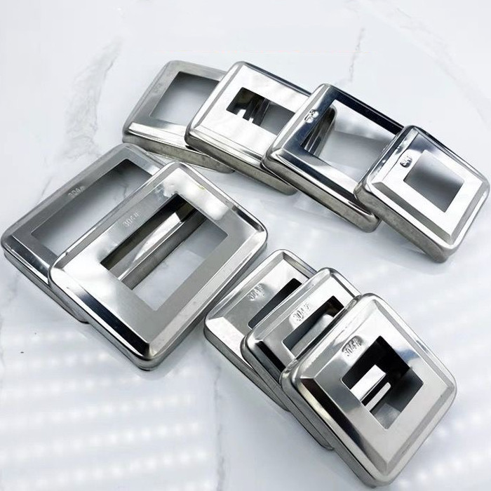 1PC Stainless Cover Plate Square Flange Cover Square Tube Rectangular ...