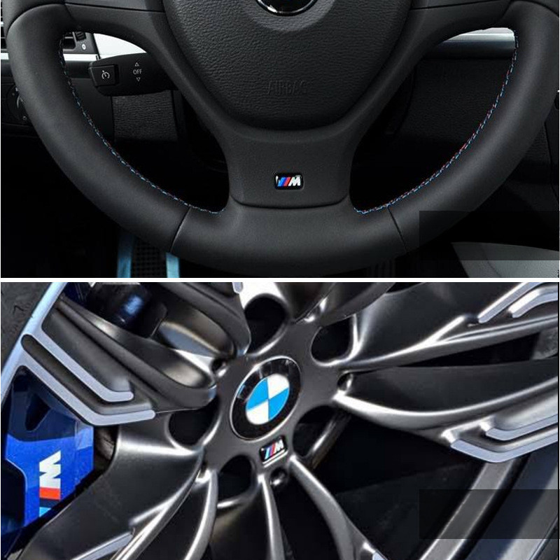 Bmw M Label Aluminum Epoxy Label Free Sticker Logo Small Sticker Wheel ...