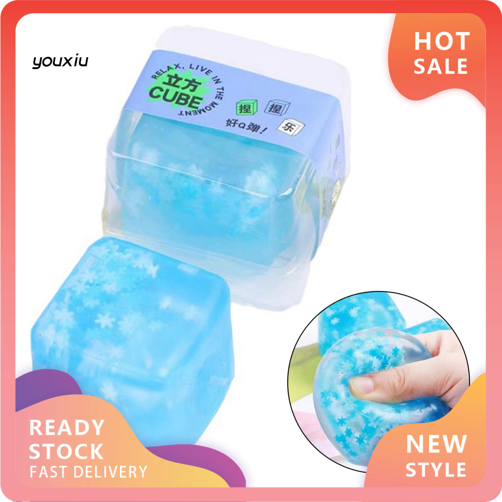 YX Ice Cube Toy Stress Relief Toy Slow Rising Ice Cube Stress Balls Fun ...