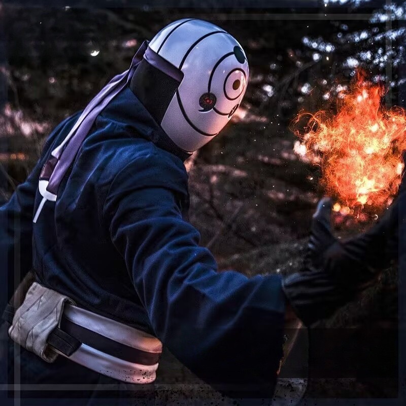 Naruto Anime Akatsuki Uchiha Obito Cosplay Costume for Boys Obito ...