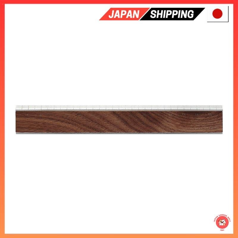 【Direct from Japan】RULER Wooden ruler with added aluminum (Walnut ...