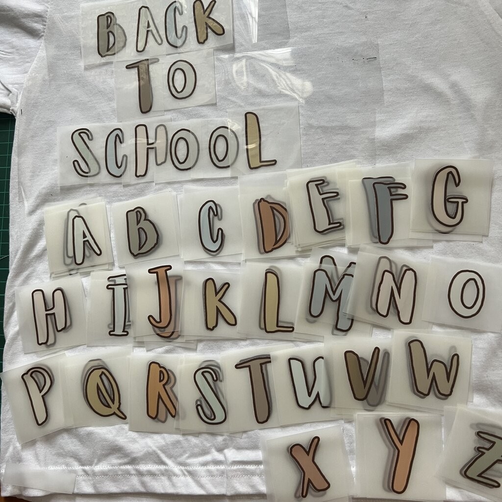 Iron On Clothes Cute Small Earthtone Lettering Press Sticker Type And ...