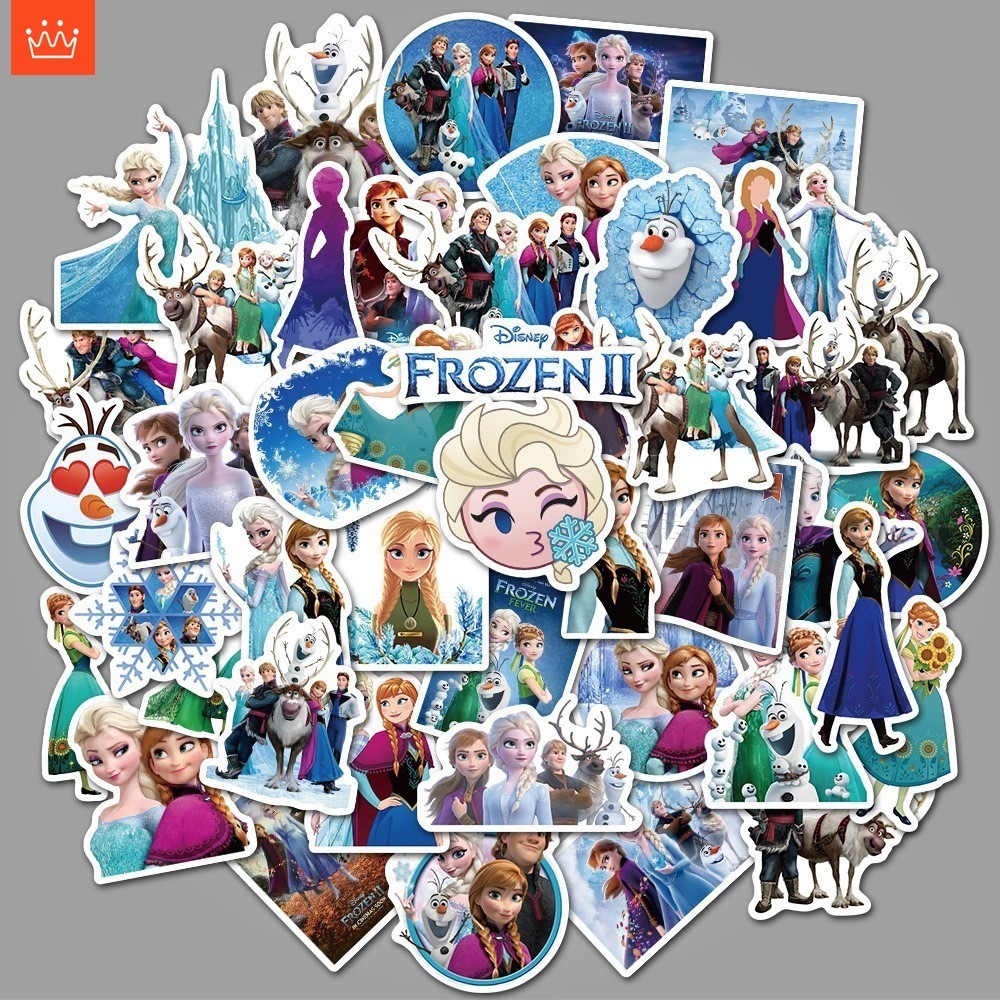 J· Frozen Stickers Set Cartoon Graffiti Waterproof Decals Pack for Kids ...
