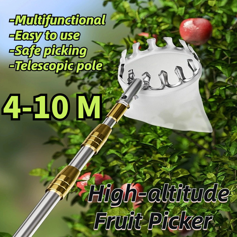 【Fast Delivery】Fruit Picker with Basket Telescopic Rod High Altitude ...