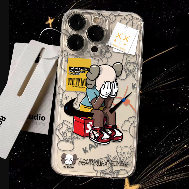 For iPhone 11/12/13/14/15/16 Pro Max Case trend Cartoon silicone ...