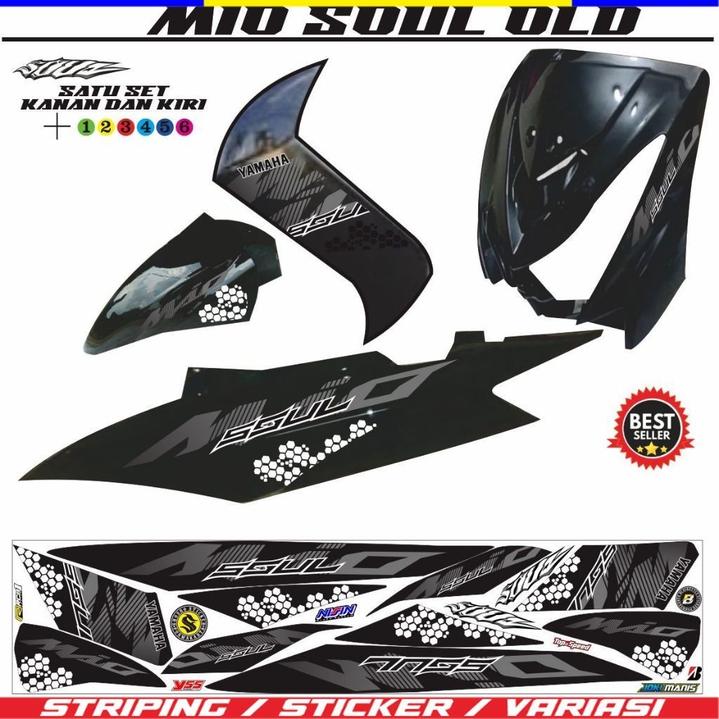 Mio SOUL Carburetor Motorcycle STRIPING Variation Sticker/MIO SOUL OLD ...