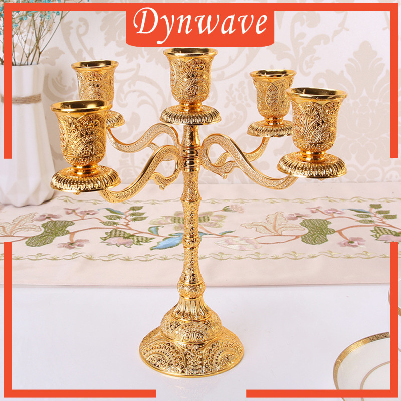 [Dynwave] Metal Candle Holder Candelabra Desktop Crafts Decoration For ...