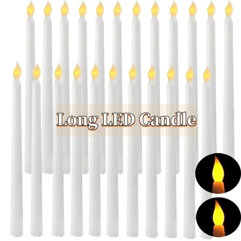LED Flameless Taper Candles / Battery Operated Fake Pointed Candle ...