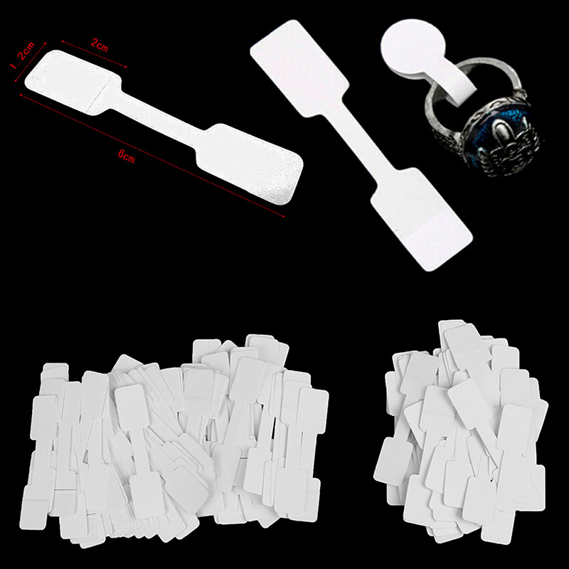 Pro 50/100Pcs Blank price tags necklace ring jewelry labels paper ers ...