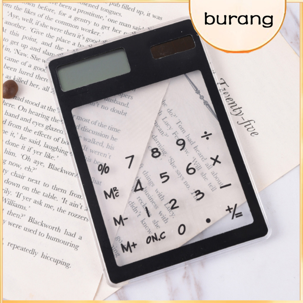【Buran】Solar LCD Screen Display 8 Digit Ultra Transparent Calculator ...